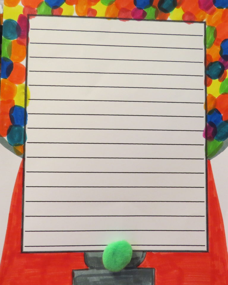 Gumball Machine Writing Prompt-Instructions-Fun Writing Ideas for Kids